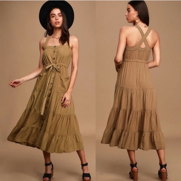 Free People | Dresses | Nwot Free People Catch The Breeze Midi Dress ...